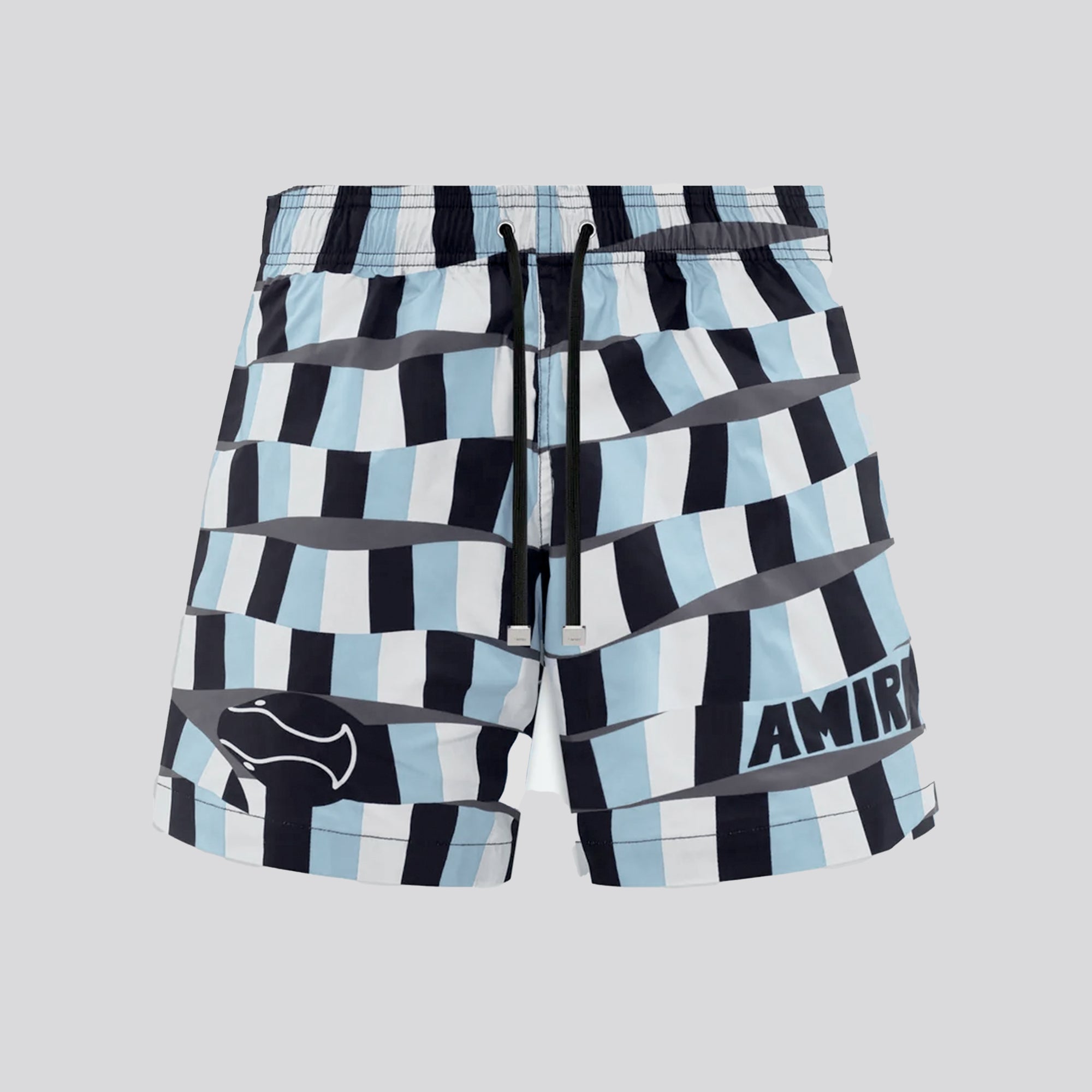 Pantaloneta Celeste AMIRI Checkered Snake